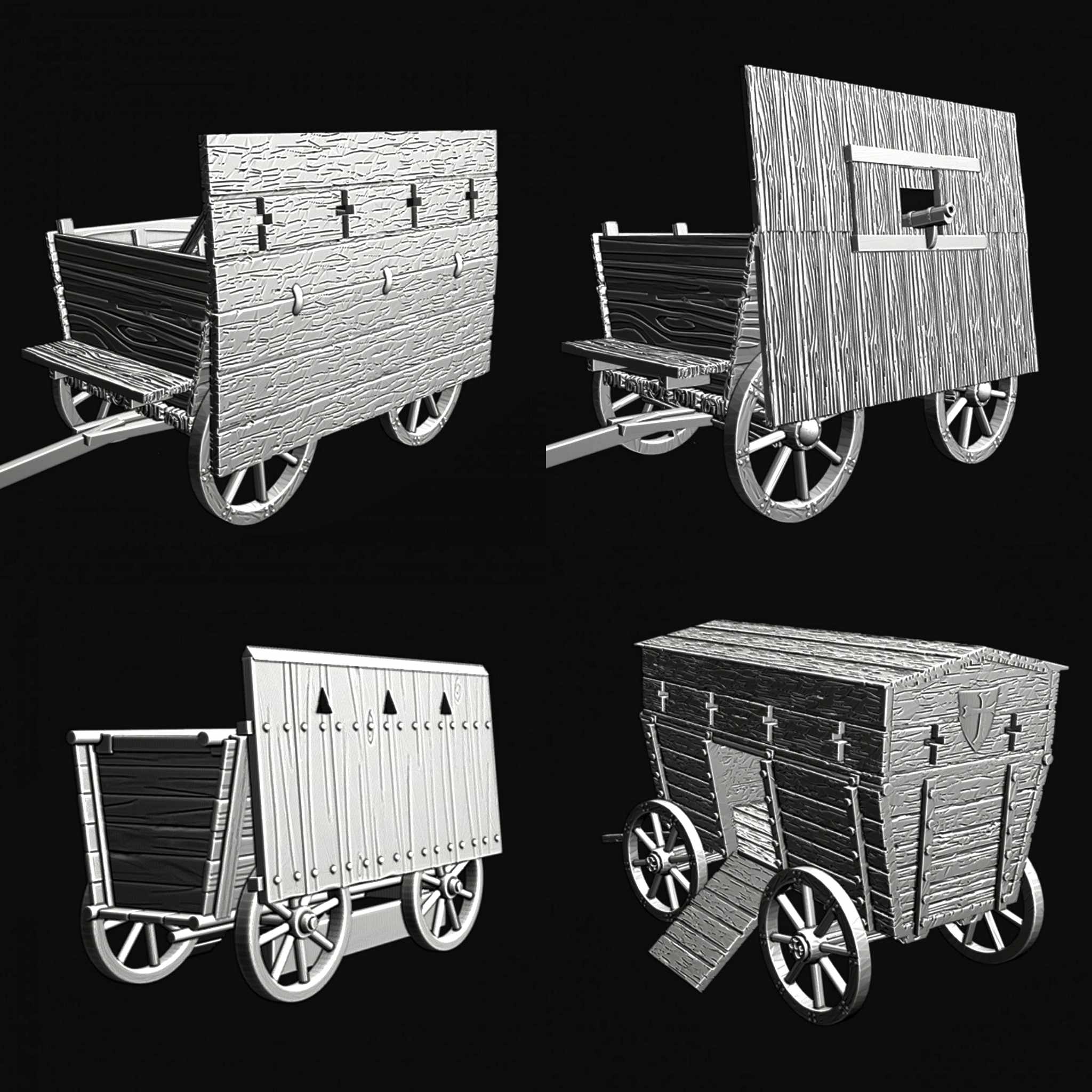 Medieval war wagons pack. – Studio Historia