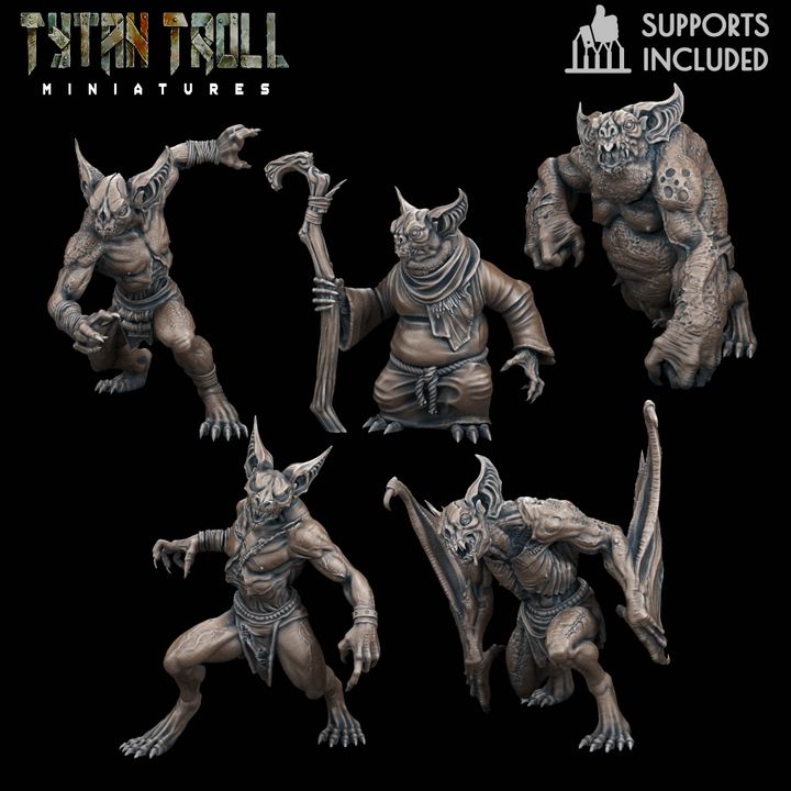 Bat Folk Creature Pack by Tytan Troll Miniatures – Studio Historia