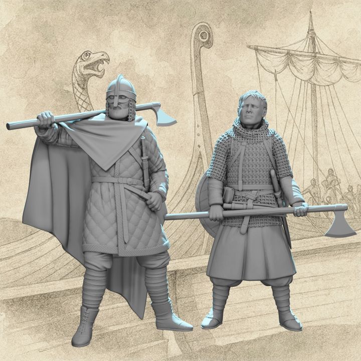 Viking Warriors with Axes – Norse Infantry Set. – Studio Historia
