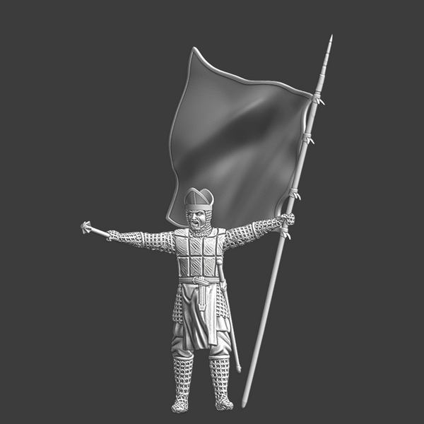 Medieval warrior bishop with holy banner – Studio Historia